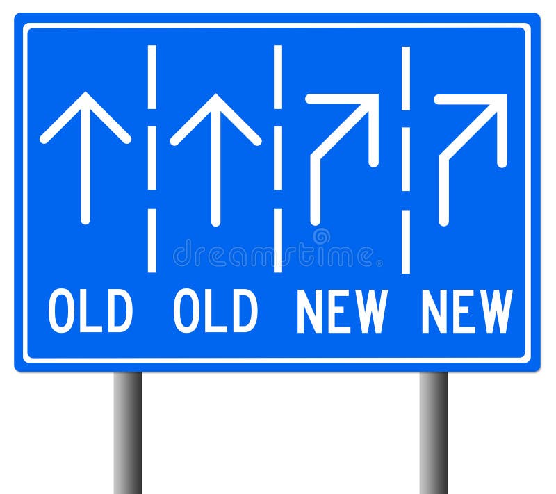 New Life or Old Change Street Signs Stock Vector - Illustration of ...