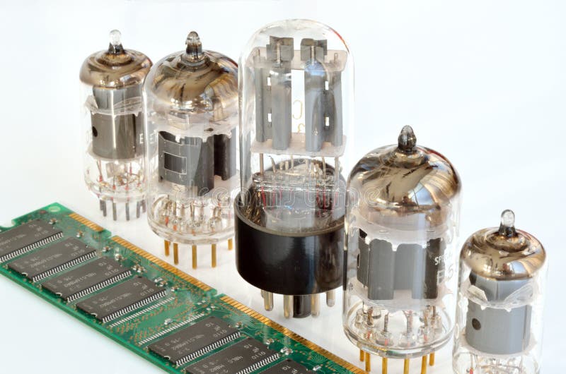 Old and New Electronic Components Stock Image - Image of electricity ...