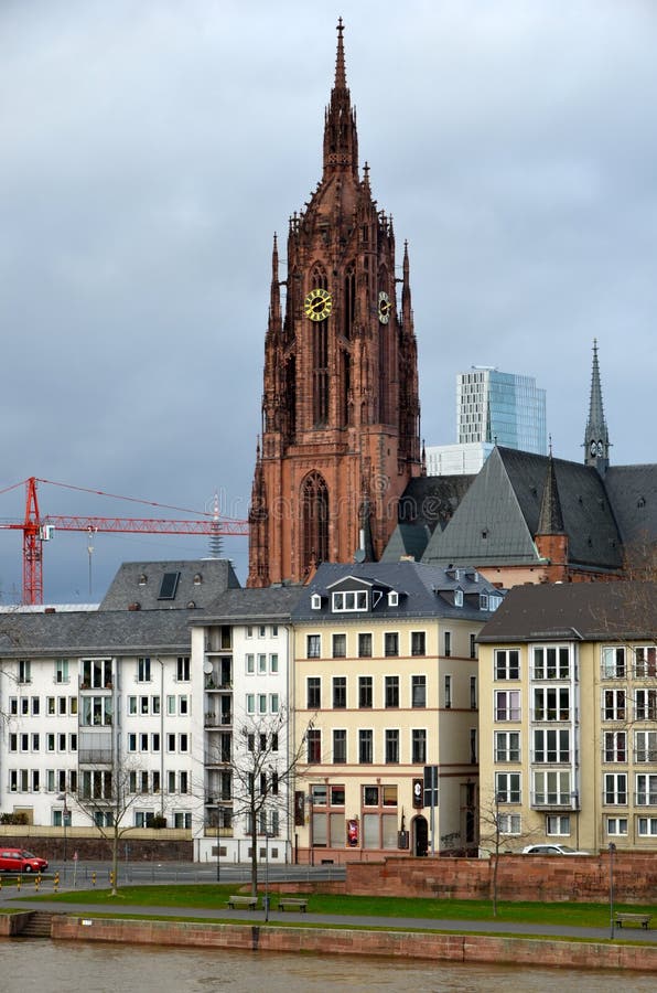 Old and New Frankfurt Germany, View of some old and newer buildings in ...