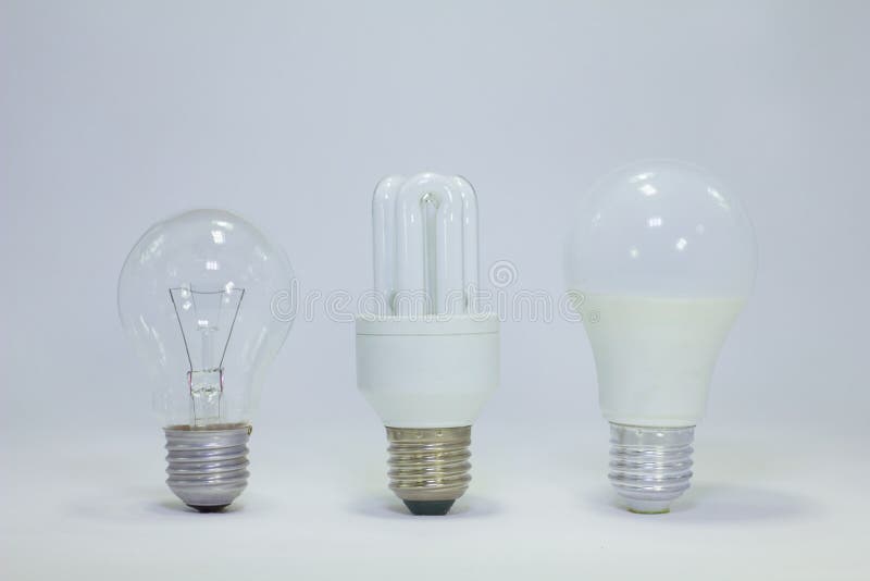 Old and New Generations Lightbulb on White Background Stock Photo ...