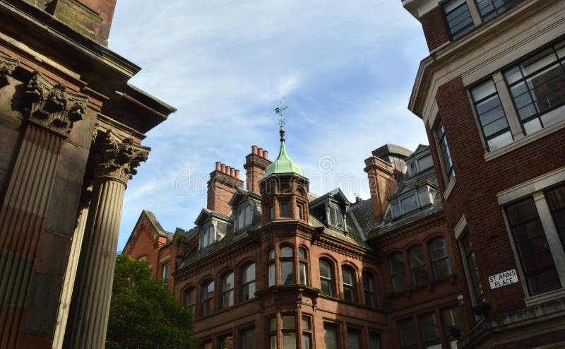 Old and new stock image. Image of manchester, city, english - 98132605