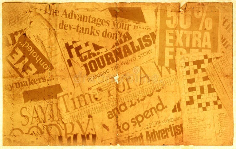 Old new paper stock image. Image of business, damaged - 5400009