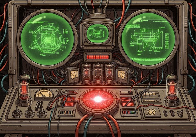 Old Futuristic Elements Stock Illustrations – 4,156 Old Futuristic ...