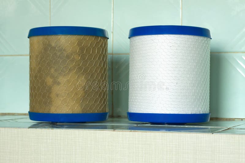 Old and New water filter stock image. Image of indoor - 30986349