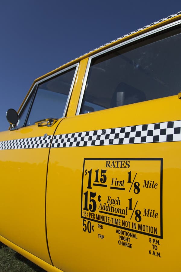 Old New York Cab Rates stock photo. Image of retro, auto - 10710822