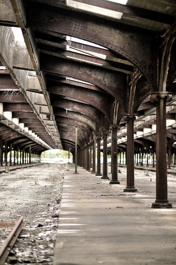 Old New York Train Station, Metal Structure Stock Image - Image of ...