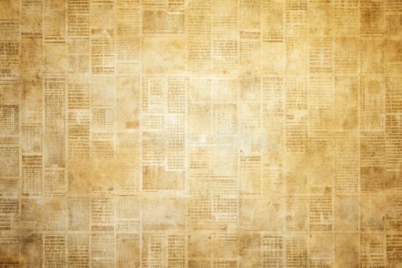 Old Newspaper Background with Light Brown Grunge Paper Texture Stock ...