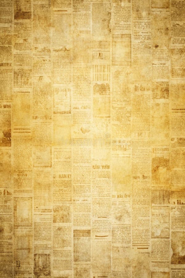 Old Newspaper Background with Light Brown Grunge Paper Texture Stock ...