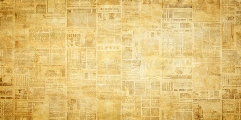 Old Newspaper Background with Light Brown Grunge Paper Texture Stock ...