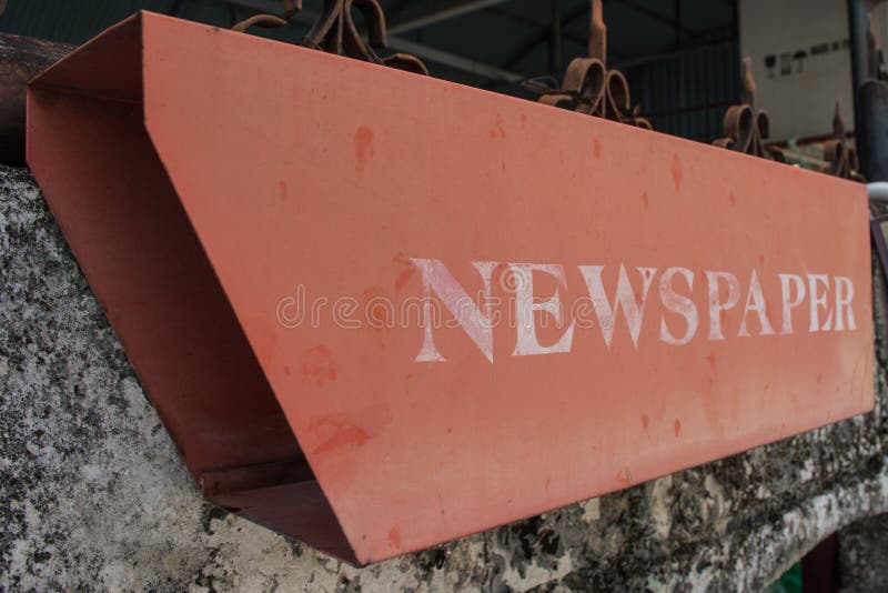 Old newspaper box stock image. Image of hanging, deliver - 42265635