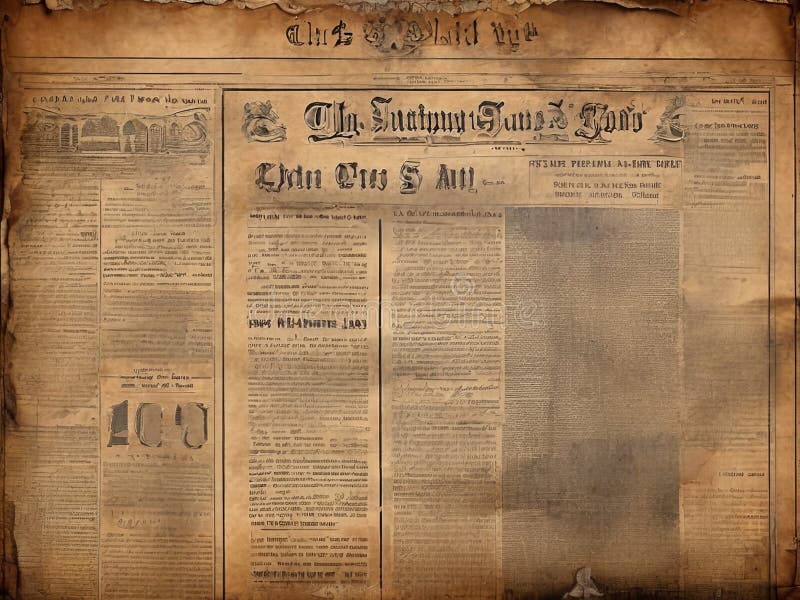 Old Newspaper Brown Vintage Aged Grunge Texture Background Stock ...