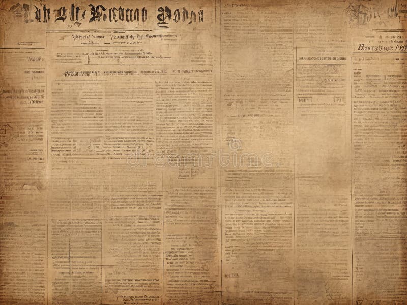 Old Newspaper Brown Vintage Aged Grunge Texture Background Stock ...
