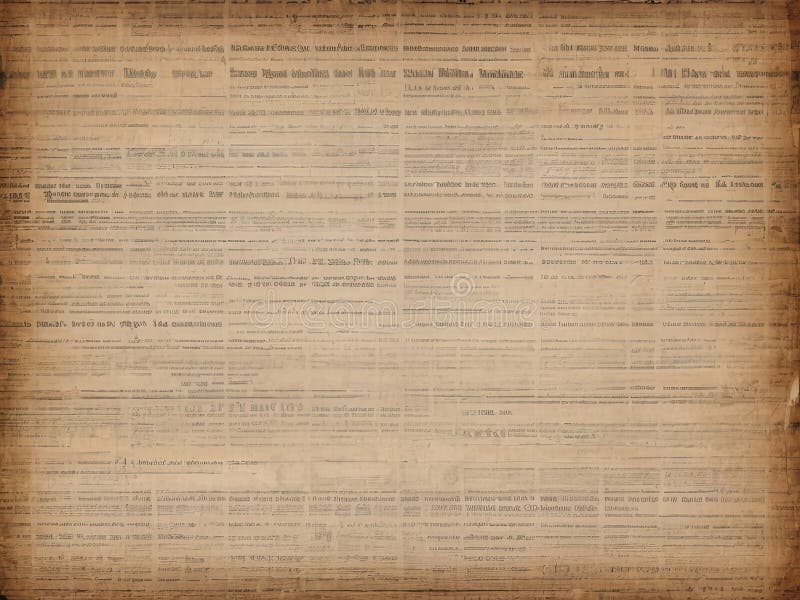 Old Newspaper Brown Vintage Aged Grunge Texture Background Stock ...