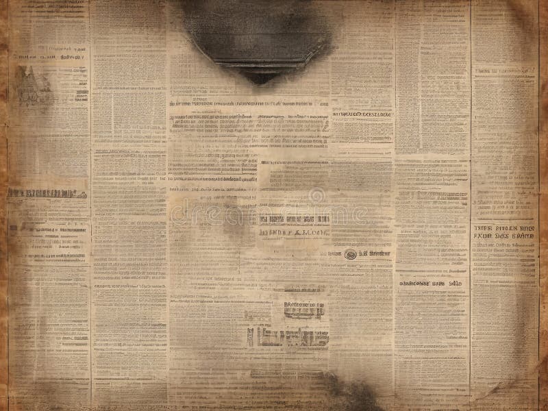 Old Newspaper Brown Vintage Aged Grunge Texture Background Stock ...