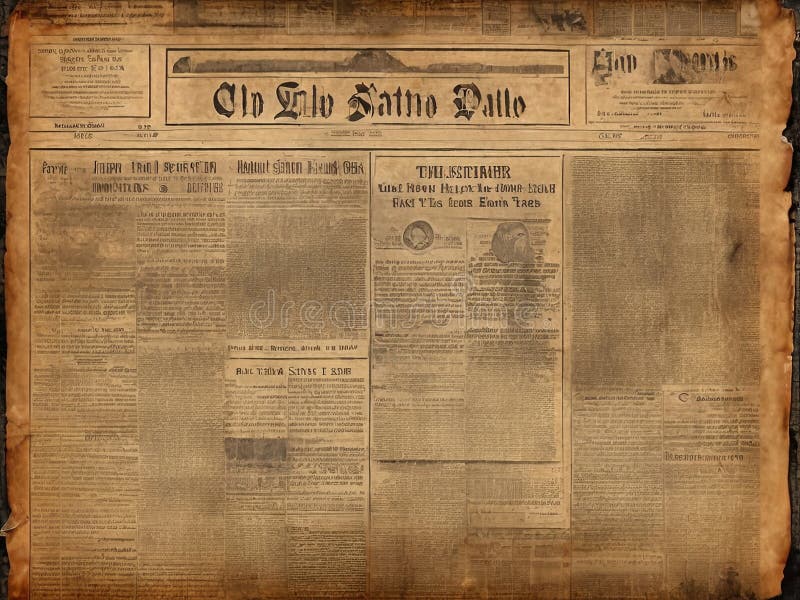 Old Newspaper Brown Vintage Aged Grunge Texture Background Stock ...