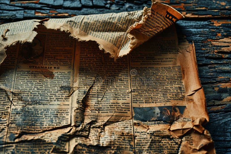 Old Newspaper Brown Vintage Aged Grunge Texture Background Stock ...