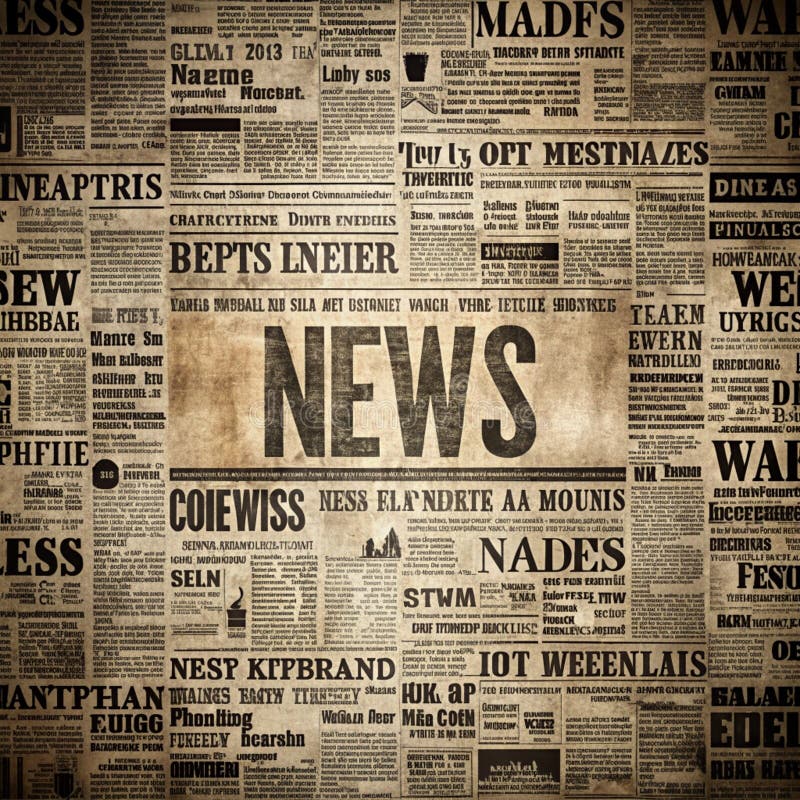 Old Newspaper Grunge Background with White Space for Text Stock ...