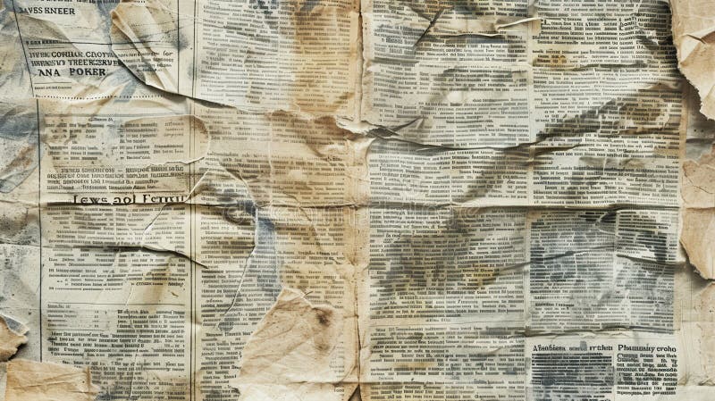 Vintage Newspaper Texture Grunge Background Aged Paper Old News Print ...