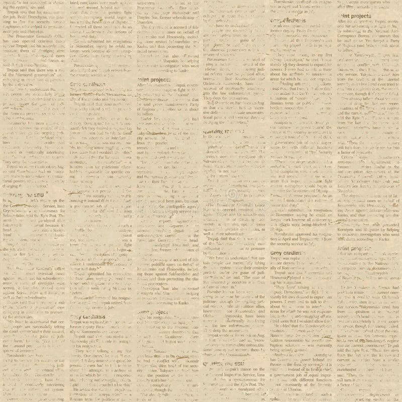 Newspaper Seamless Pattern with Old Vintage Crumpled Paper Texture ...