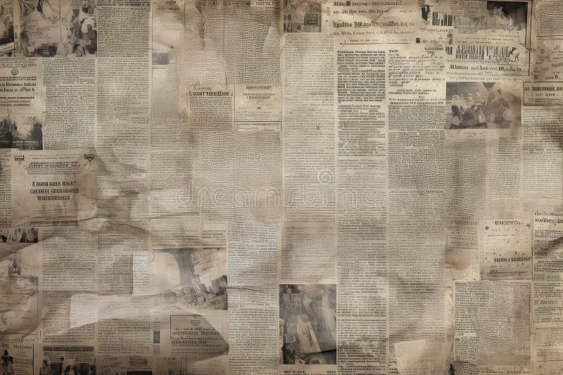 Newspaper Texture Background Generative AI Stock Image - Image of ...