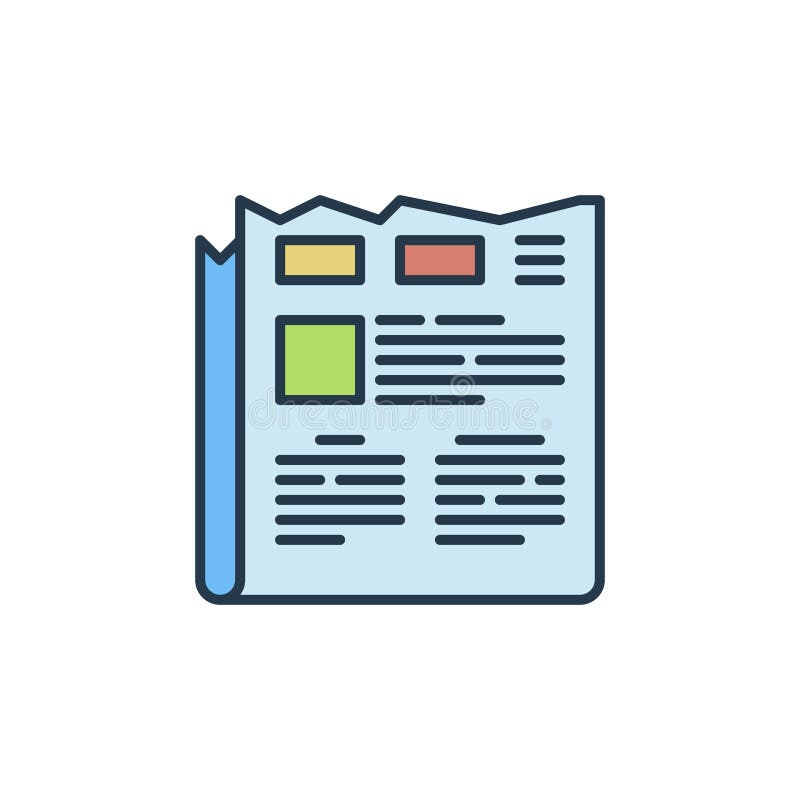 Old Newspaper Vector Concept Colored Icon or Sign Stock Vector ...