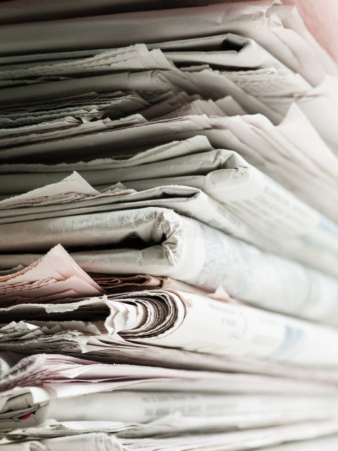 Trash of Old Newspaper for Recycling, Editorial Image - Image of ...