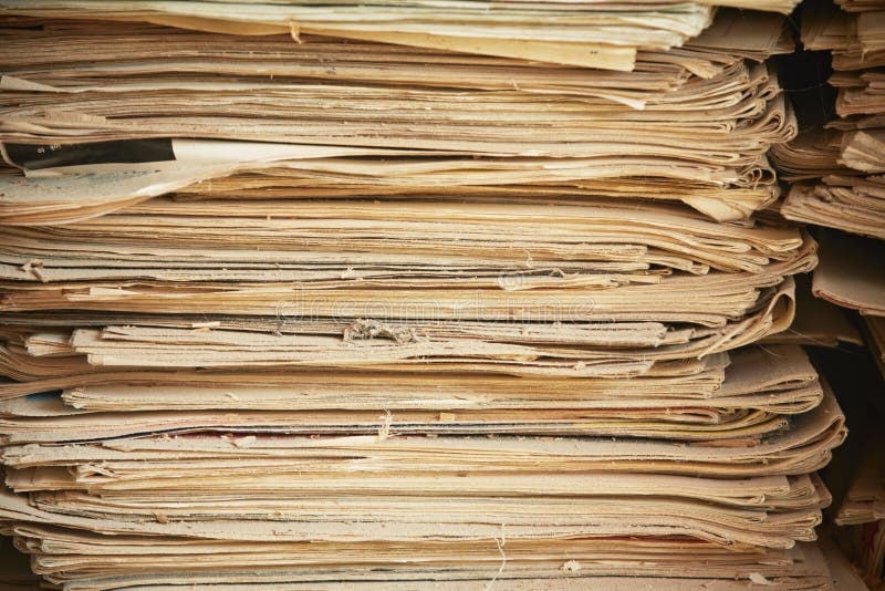 Old damaged newspapers stock photo. Image of journal - 162187662