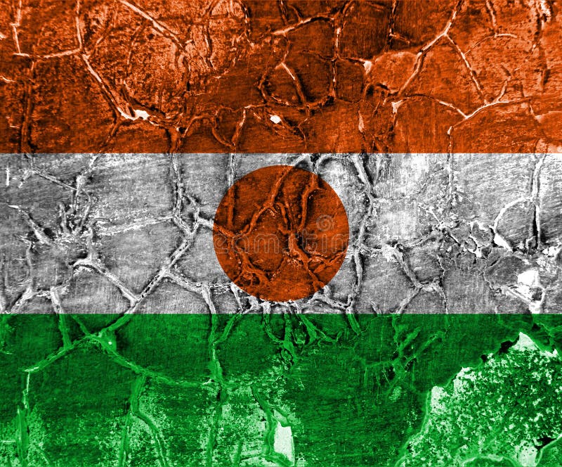 Old Niger Grunge Background Flag Stock Image - Image of emblem, flag ...
