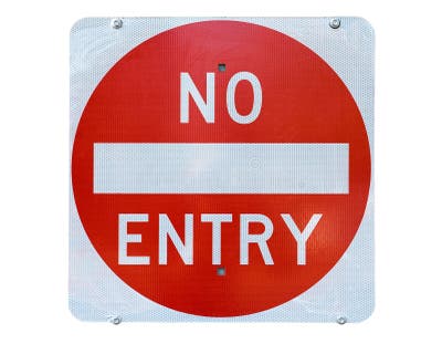 Old no entry traffic sign stock photo. Image of prohibition - 21718904