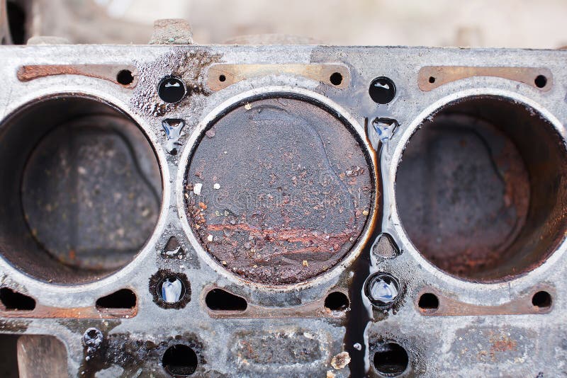 Old Non-working Engine with Rusty Pistons Stock Photo - Image of macro ...