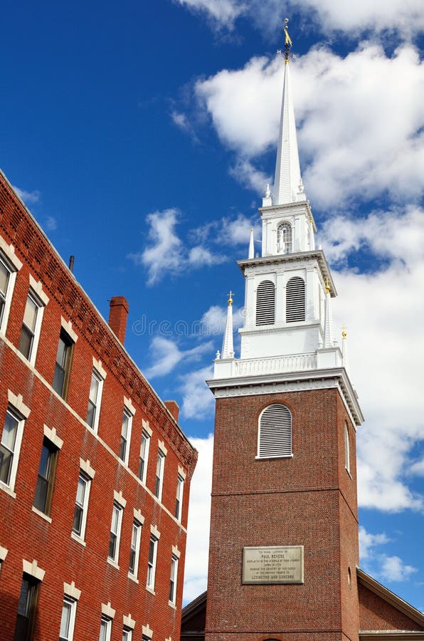 Old North Church Boston stock photo. Image of historic - 24285368
