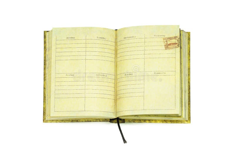 Open Blank Page Notebook Isolated on White Background Stock Photo ...