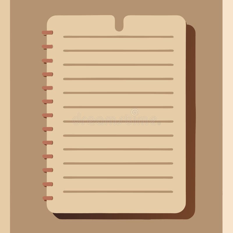 Old Notebook Sheet Image. Vector Illustration Stock Vector ...