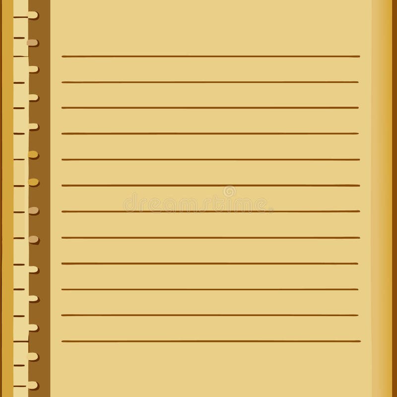Old Notebook Sheet Image. Vector Illustration Stock Vector ...