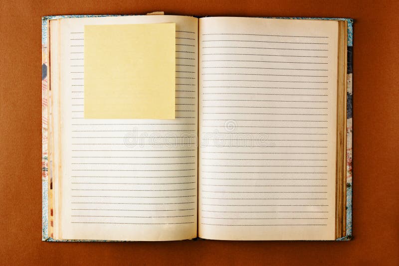 Old Notebook with Stained Pages Design Stock Image - Image of empty ...