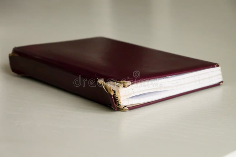 An Old Notebook on the Table Stock Image - Image of decorated ...