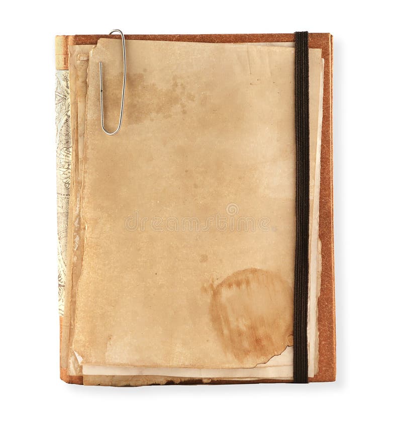 Old Notebook on a White Background Stock Image - Image of notebook ...