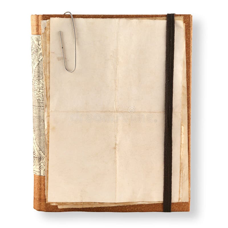 Old notebook on a white stock image. Image of notebook - 36585911
