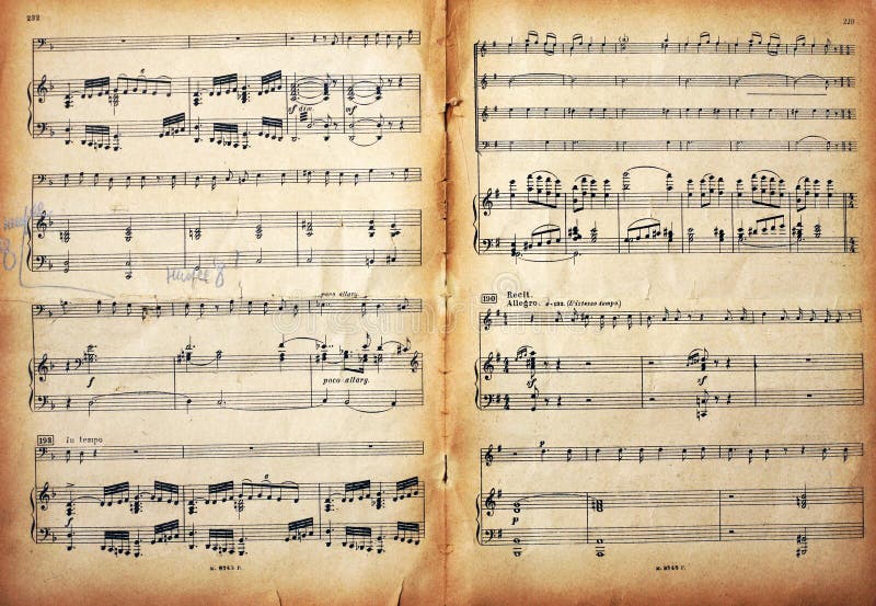 Old notes stock image. Image of history, melody, blank - 3751419