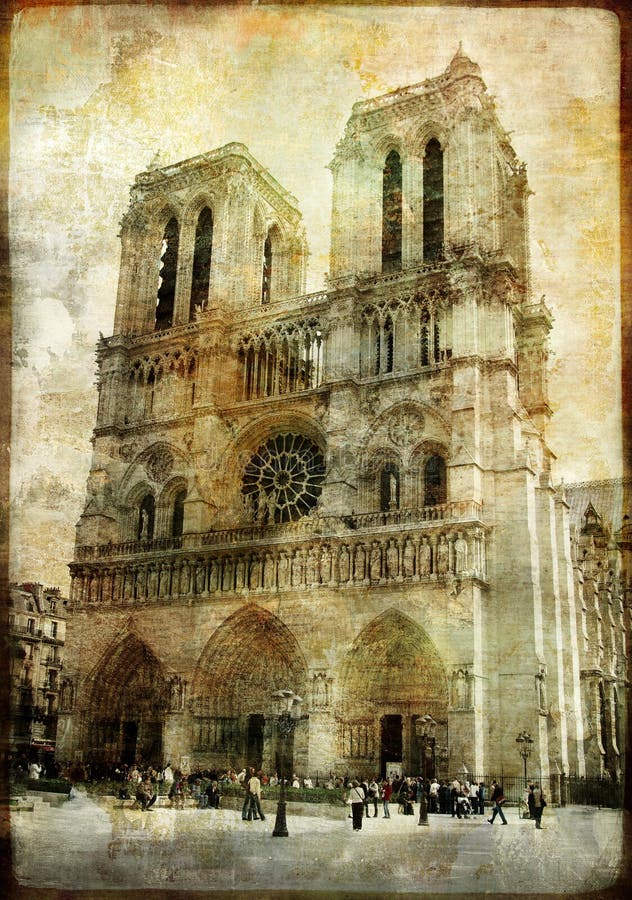 Old Notre dame stock image. Image of notre, building, facade - 6878639