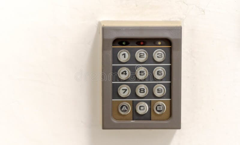 The Old Numeric Panel of the Electronic Combination Lock on the Wall of ...