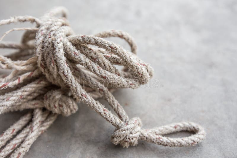 Old Nylon Rope on Concrete Floor Stock Image - Image of floor, concrete ...