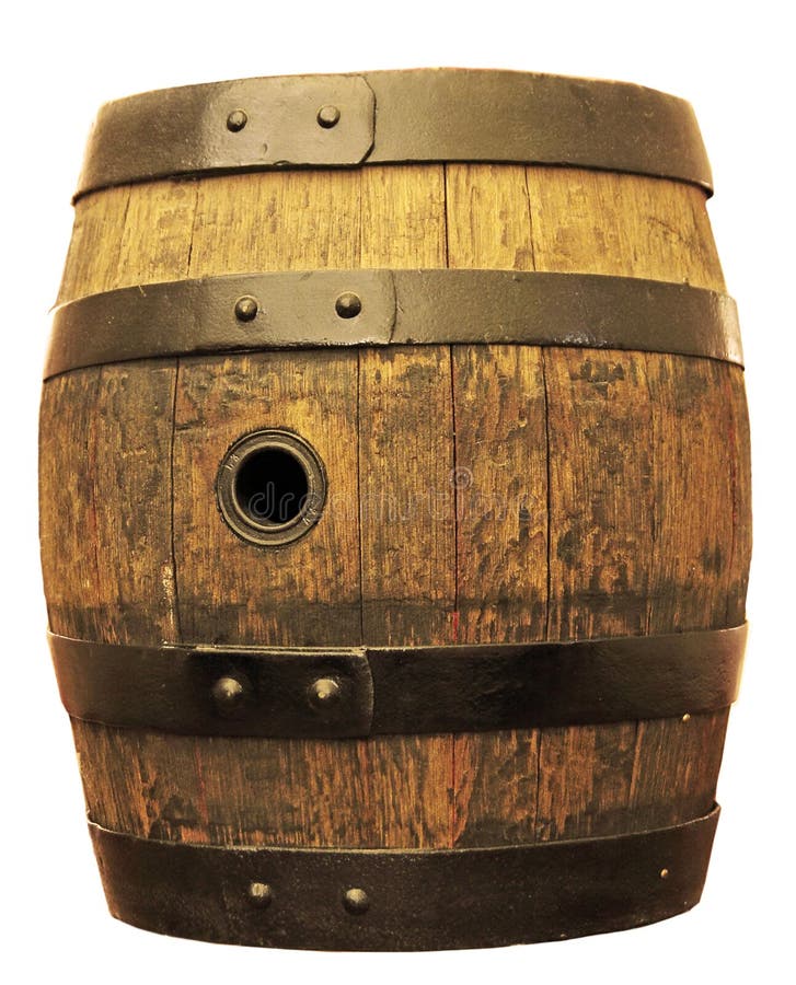 Old oak barrel isolated stock photo. Image of group, isolated - 37669816