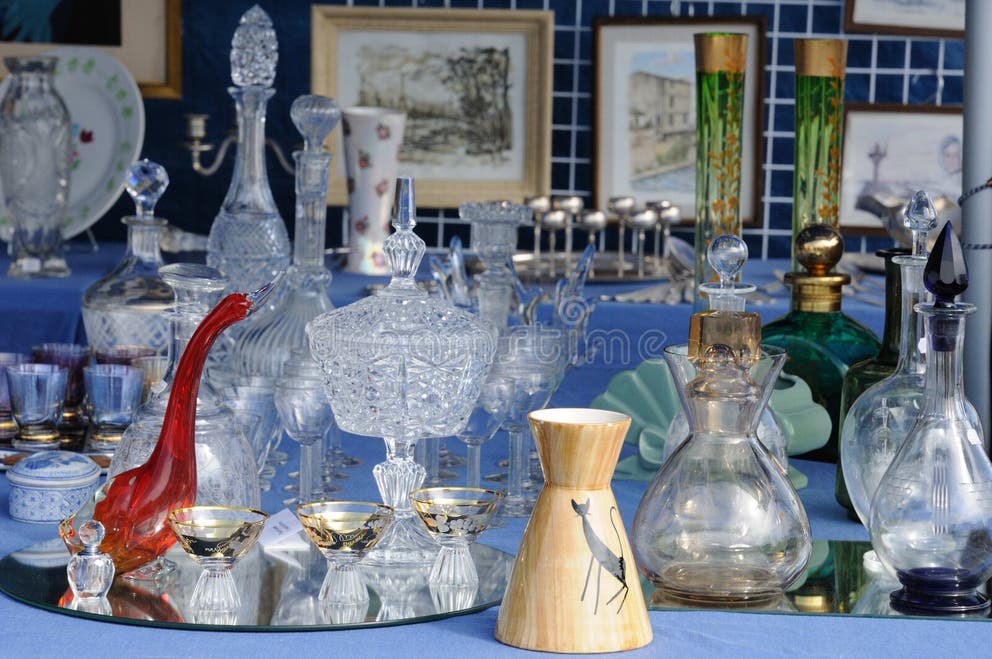 Objects on a flea market stock image. Image of ancient - 30010019