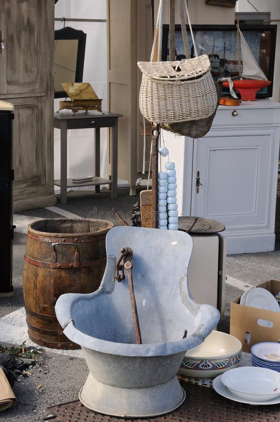 Old Objects on a Flea Market Editorial Stock Image - Image of flea ...