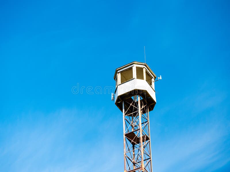 Old Observation Tower Against the Sky Stock Image - Image of outdoor ...