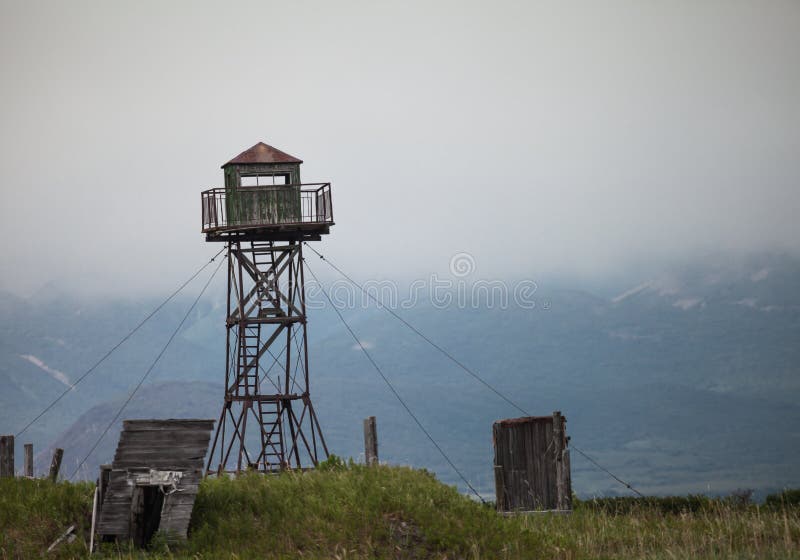 Old observation tower stock image. Image of building - 78975121
