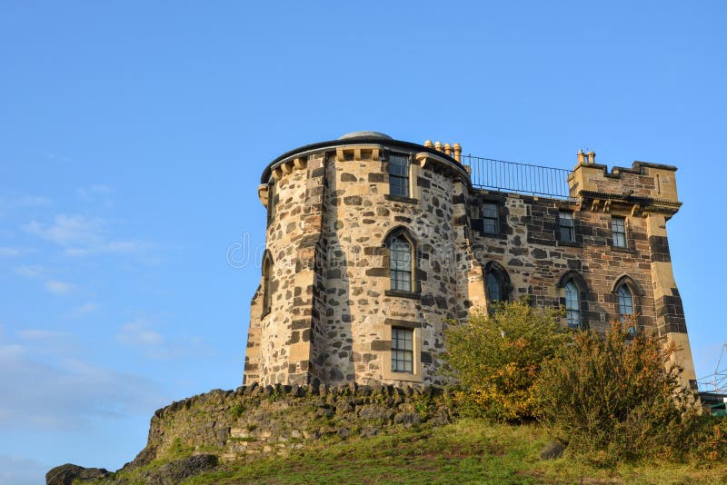 Old Observatory House on Calton Hill in Edinburgh Stock Image - Image ...