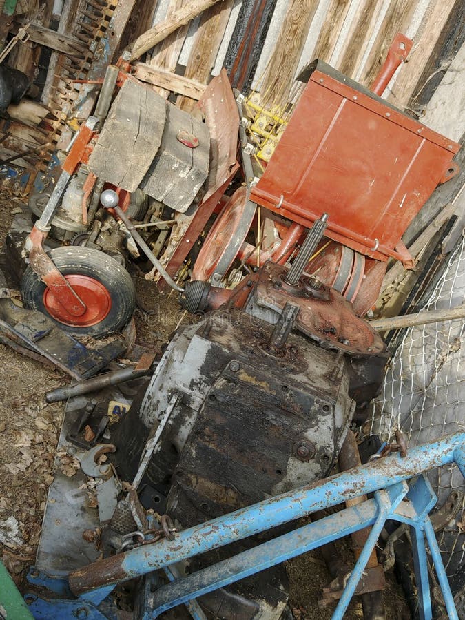 Old and Obsolete Agricultural Machinery Stock Photo - Image of ...