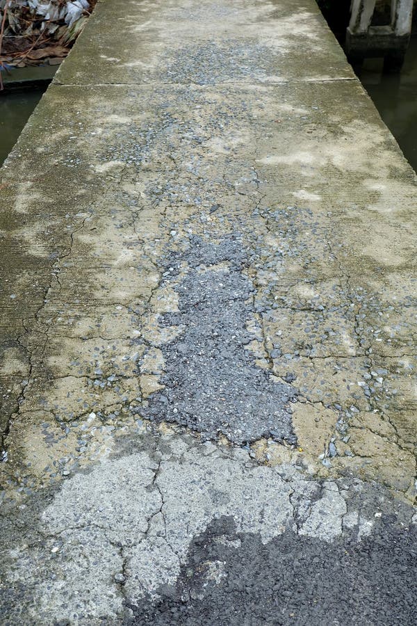 Old Broken Concrete Path Way. Stock Photo - Image of grunge, cement ...